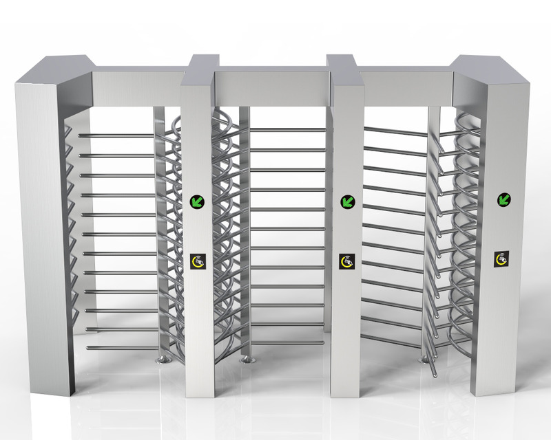 Face Recognition High Security Rfid Full Height Turnstile Barrier